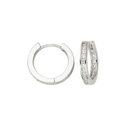 Firetti Damen Paar Creolen &raquo;Schmuck Geschenk Silber 925 Ohrschmuck Ohrringe Kristallverlauf&laquo; mit Zirkonia (synth.) silber 19mm, Silber 925 (