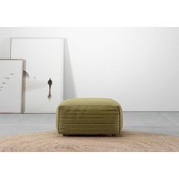 Home Affaire Hocker &raquo;Glimminge auch in Breitcord, Feincord und Easy care-Bezug&laquo; passend zur Serie "Glimminge" gr&uuml;n 100% Polyester B/H/T: 80cm x 42cm x