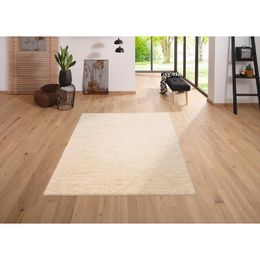 OTTO home Wollteppich &raquo;Mohan, handgekn&uuml;pft&laquo; rechteckig 25 mm H&ouml;he echter Berber aus Marokko, reine Wolle, Woll-Shaggy, Wohnzimmer beige Wolle B : 60cm