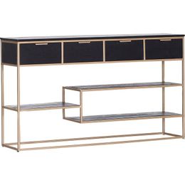 GUTMANN FACTORY Konsole &raquo;Porto&laquo; schwarz B/H/T: 141cm x 80cm x 33cm, 4 Stk., Akazie