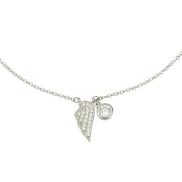 Firetti Damen Kette mit Anh&auml;nger &raquo;Schmuck Geschenk Silber 925 Halsschmuck Anh&auml;nger Fl&uuml;gel&laquo; mit Zirkonia (synth.) silber Silber 925 (Sterlingsilber), L