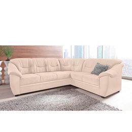 Sit & More sit&more Ecksofa &raquo;Savona L-Form, B. 262cm, klassisches Design, Federkern, Komfort Sitz&laquo; option. Schlaffunktion Liegef. 195x120cm,div. Stoff und 