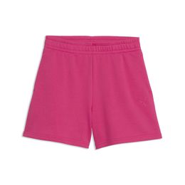 Puma Kinder Sporthose "Essentials High-Waist Shorts M&auml;dchen", pink, Gr. 152, unifarben, Obermaterial: 32% Polyester, 68% Baumwolle. Tasche &ndash; Oben: