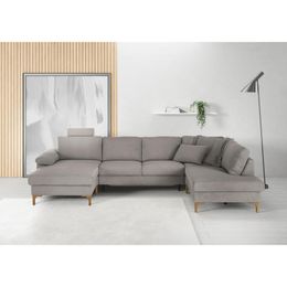 3C Candy Wohnlandschaft &raquo;Lecce, wahlweise PUR-Schaumstoff oder Tonnentaschenfederkern U-Form&laquo; Bettkasten in Umbauecke und Longchair, sowie 