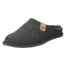 Rohde Herren Pantoffel "LUCCA-H", Gr. 41, grau, Filz, Schuhe, mit herausnehmbarer Leder-Innensohle, Weite G