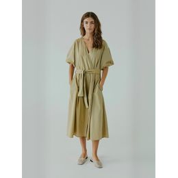 NORR Damen Maxikleid "NORR Dress Lesta", beige, Gr. 36, Obermaterial: 100% Baumwolle, Kleider