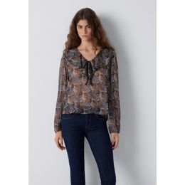 Mavi Damen Klassische Bluse "LONG SLEEVE BLOUSES", bunt, Gr. XL, kariert, 100% Polyester, Blusen, Bluse Chiffon