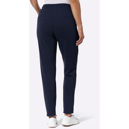 Casual Looks Damen Schlupfhose, blau, Gr. 40, unifarben, 76% Polyester, 20% Viskose, 4% Elasthan, Hosen