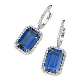 Giorgio Martello Milano Ohrringe Damen Gr&ouml;&szlig;e 30mm blau / silber / transparent