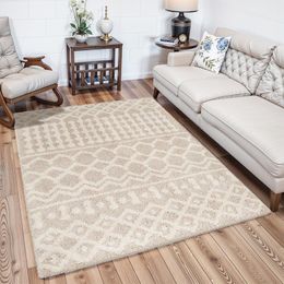 Teppich &raquo;DUBAI&laquo; rechteckig 62,5 mm H&ouml;he beige Polypropylen B : 130cm 1 Stk., 62,5mm, L: 170cm