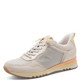 Marco Tozzi Damen Slip-On Sneaker, Gr. 41, beige, Lederimitat, Textil, unifarben mit Farbeinsatz, Schuhe, Freizeitschuh, Halbschuh, Schn&uuml;rschuh mit