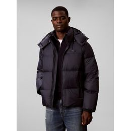 Calvin Klein Herren Steppjacke "NYLON DETACHABLE HOOD DOWN", blau, Gr. M, unifarben, Web, Obermaterial: 100% Polyester. Futter: 100% Polyester.