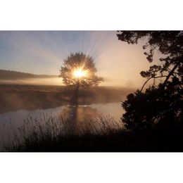 papermoon Fototapete &raquo;Fluss Sonnenaufgang&laquo; bunt Vlies B/L: 3m x 2,23m, Bahnen: 6 Stk.