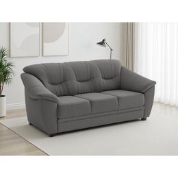 Sit & More sit&more 3-Sitzer &raquo;Savona, B. 198cm, Federkern, opt. mit Schlaffunktion, Sitzh. 46cm&laquo; mit Federkern grau B/H/T: 198cm x 90cm x 90cm, Olympia EASY 