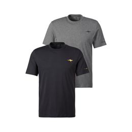 Kangaroos T-Shirt Herren Gr&ouml;&szlig;e M graumeliert / schwarz