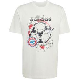 Adidas FC BAYERN M&Uuml;NCHEN T-Shirt Herren - Gr&ouml;&szlig;e S - wei&szlig;