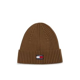 Tommy Jeans Herren Beanie &raquo;TJM HERITAGE CORE&laquo; Rippstrick, Umschlag, normale Passform Einheitsgr&ouml;&szlig;e
