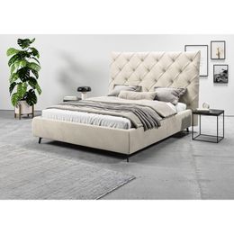 Home Affaire Polsterbett &raquo;Maxime, in 4 Breiten bis 200cm, auch in Leder&laquo; Kopfteilh&ouml;he 143 cm, belastbar bis 280 kg, auch in &Uuml;berl&auml;nge 220cm beige 94% 