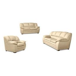 COTTA Polstergarnitur &raquo;Casino, 3tlg. Set, Sofa Wohnzimmer Garnitur, Wellenunterfederung&laquo; Set, 3 tlg. Sessel, 2-Sitzer, 2,5-Sitzer, hohe R&uuml;ckenlehne 