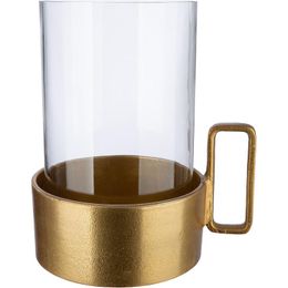 Gilde Windlicht &raquo;Windlicht Antigua&laquo; gold Aluminium B/H/T: 24cm x 26cm x 19cm