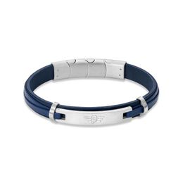 Police Herren Armband &raquo;Looper&laquo; 22cm, Edelstahl Leder
