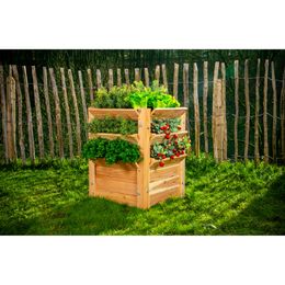 WESTMANN Hochbeet 'Premium' L L&auml;rchenholz naturfarben 66 x 73 x 66 cm
