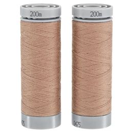 GERSTER N&auml;hgarn Polyester dunkelbeige 2,2 x 9 cm