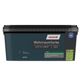 toom Wohnraumfarbe petrol matt 2,5 l