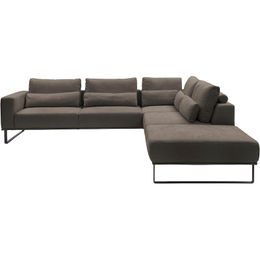 Musterring Ecksofa &raquo;JustB! PM100 Federkern & Kaltschaum, bequem, Breite 308cm, L-Form&laquo; mit Sitztiefenverstellung und Kissen, mit Metallkufe, Ma&szlig;e 290x308 cm 