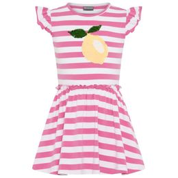Kidsworld Jerseykleid in pink geringelt | Gr.: 128-134