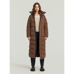 G-Star Raw G-STAR Damen Outdoorjacke "Whistler Long Puffer", braun, Gr. XS, Obermaterial: 50% Polyester, 50% Polyester, Jacken