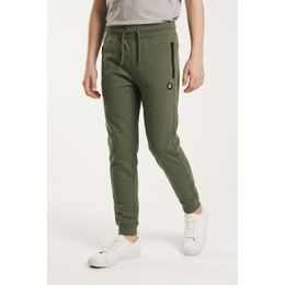 name it Jungen Jogginghose "NKMVIMO f&uuml;r Jungen mit B&uuml;ndchen und Stretchkomfort", gr&uuml;n, Gr. 158, unifarben, Sweatware, Obermaterial: 60% Baumwolle,