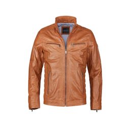 Bugatti Herren Winterjacke "BUFIDELIO", braun, Gr. 48, uni, Obermaterial: 100% Lammleder LEL. Futter: 100% Baumwolle CO. 100% Baumwolle CO., Jacken,