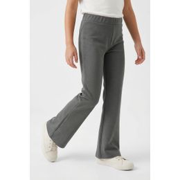 name it M&auml;dchen Jerseyhose "NKFFRIKKALI f&uuml;r M&auml;dchen mit ausgestelltem Bein und Viskose", grau, Gr. 146, unifarben, Jersey, Obermaterial: 67% Viskose,