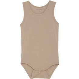 Minymo Kinder Kurzarmbody "Body W/O Sleeves" in Braun | Gr.: 80