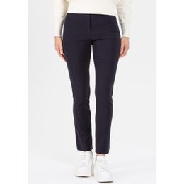 Stehmann Damen Stoffhose "Loli", blau, Gr. 46, unifarben, Web, Obermaterial: 72% Viskose, 25% Polyamid, 3% Elasthan, Hosen, Sommerhose mit Schlitz am