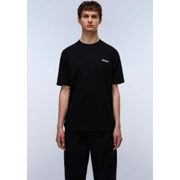 Napapijri Herren T-Shirt "S-SMALL BOX", schwarz, Gr. L, Jersey, Obermaterial: 100% Baumwolle, Shirts, mit Rundhalsausschnitt, Kurzarm-Design, aus