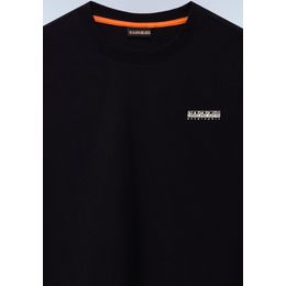 Napapijri Herren T-Shirt "S-SMALL BOX", schwarz, Gr. M, Jersey, Obermaterial: 100% Baumwolle, Shirts, mit Kurzarm-Design, aus Baumwoll-Jersey,