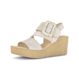 Gabor Damen Keilsandalette "Keilsandalette", Gr. 38,5, beige, Schuhe