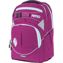 NitroBags Backpack 'Superhero' boy size One size Light grey / Pink / natural white
