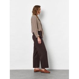 Toni Damen Schlupfhose "Sue Wide Chic 7/8", braun, Gr. 38, Web, Obermaterial: 64% Polyester, 32% Viskose, 4% Elasthan, Hosen, aus bi-elastischem