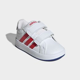 Kinder Sneaker "GRAND COURT 3.0 KIDS", adidas Sportswear, Gr. 24, rot, Synthetik, Textil, Schuhe, f&uuml;r Kinder