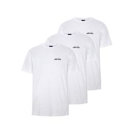 Ellesse Herren T-Shirt "AZZINI TEE (3 PACK)", wei&szlig;, Gr. XXL, Single Jersey, Obermaterial: 100% Baumwolle, Shirts, 3er-Pack, Kurzarm, mit