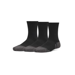 Under Armour M&auml;dchen Sportsocken "NEW Y UA PERF TECH 3PK CRW", schwarz, Gr. S, Obermaterial: 98% Polyester, 2% Elasthan, Socken, 3er-Pack, f&uuml;r