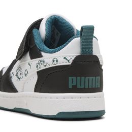 Puma M&auml;dchen Sneaker "Super Puma Rebound V6 Low Sneakers Kinder", Gr. 27schwarz, wei&szlig; emerald ice archive gr&uuml;n, Obermaterial: Synthetik, Textil.