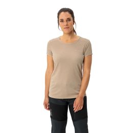 Vaude Damen Funktionsshirt "Women's Essential T-Shirt", beige, Gr. 46, Obermaterial: 100% Polyester, Shirts, sportlicher Stil, Kurzarmdesign, mit
