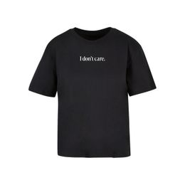 MISS TEE Damen T-Shirt "Miss Tee I Don ́t Care Tee", schwarz, Gr. S, bedruckt, 100% Baumwolle, Shirts