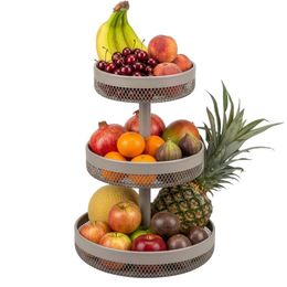 eluno Obstetagere, Taupe, Metall, 42 cm, Essen & Trinken, Geschirr, Schalen & Sch&uuml;sseln, Obstschalen
