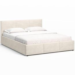 Jana Polsterbett, Beige, Holz, 140x200 cm, Schlafzimmer, Betten, Polsterbetten