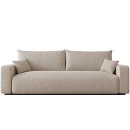 Idohome Schlafsofa, Creme, Textil, 246x79x93 cm, Wohnzimmer, Sofas & Couches, Schlafsofas